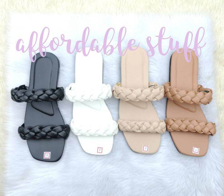 MARIKINA FLATS / SANDALS 2 STRAP BRAIDED | Lazada PH