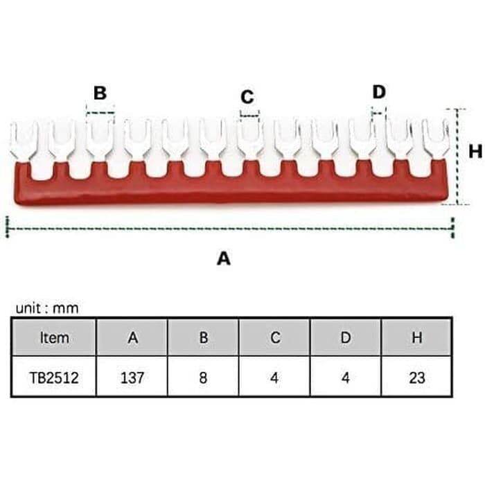 SKUN JUMPER SHORT UNTUK TERMINAL BLOCK BLOK TB25 TB-25 4MM 25A KUNING ...