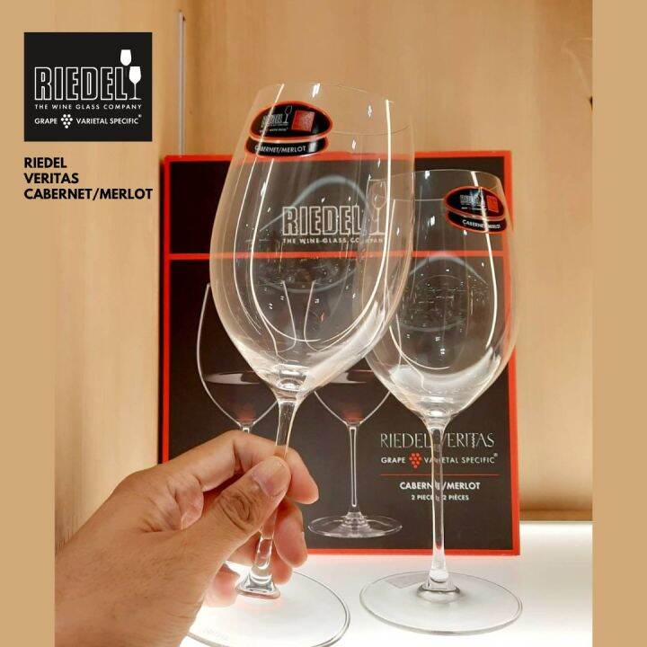 RIEDEL VERITAS CABERNET/MERLOT - แก้วคริสตัลแท้ สำหรับไวน์แดง บรรจุ2ใบ (with box) | Lazada.co.th