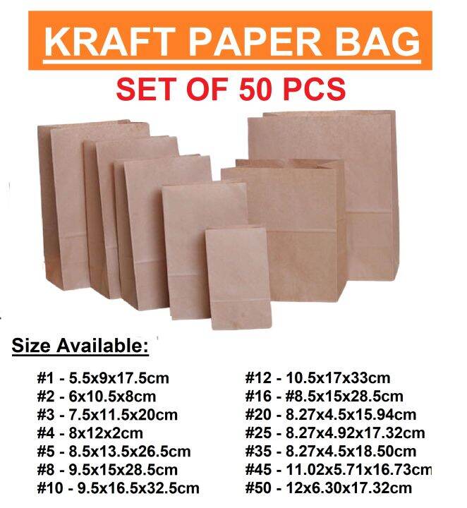 Small Kraft Paper Bag Set of 50 pcs | Lazada PH