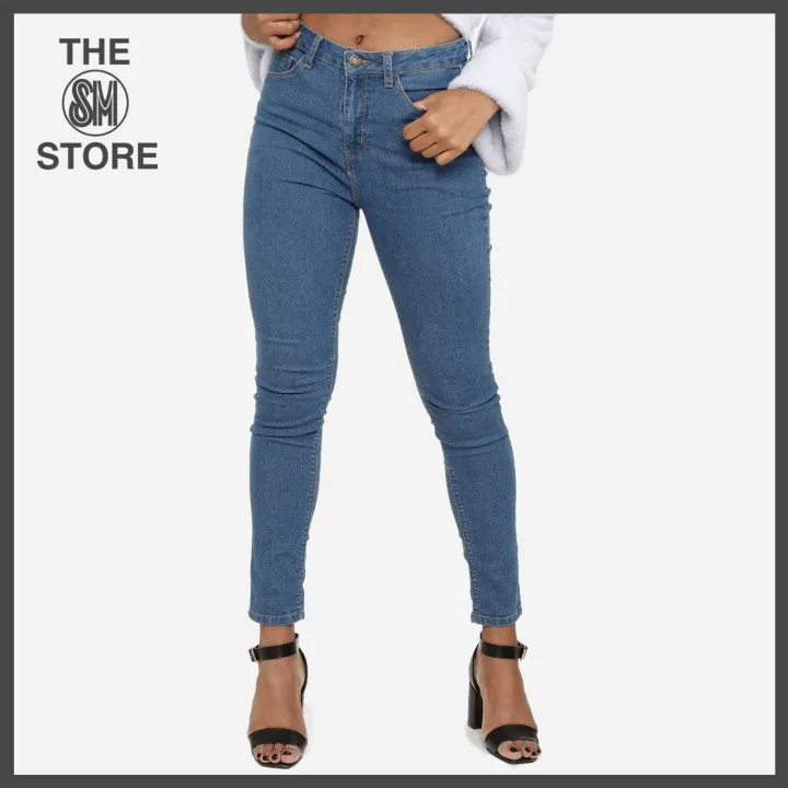 SM Woman Slim Fit Denim Jeans in Blue | Lazada PH