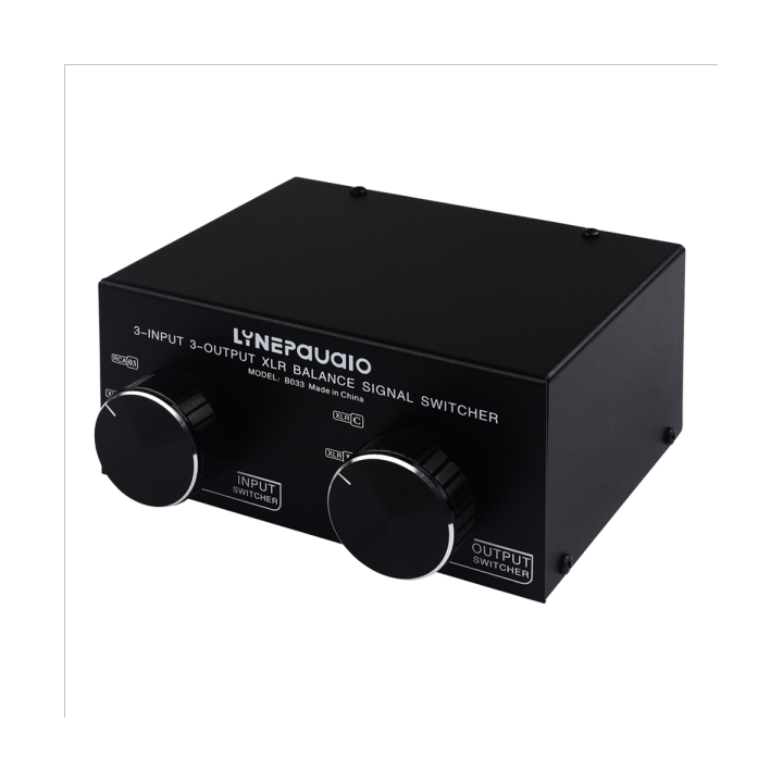 1 PCS 3 Input to 3 Output Fully Balanced XLR Signal Passive Stereo Selector Switch Switcher ...