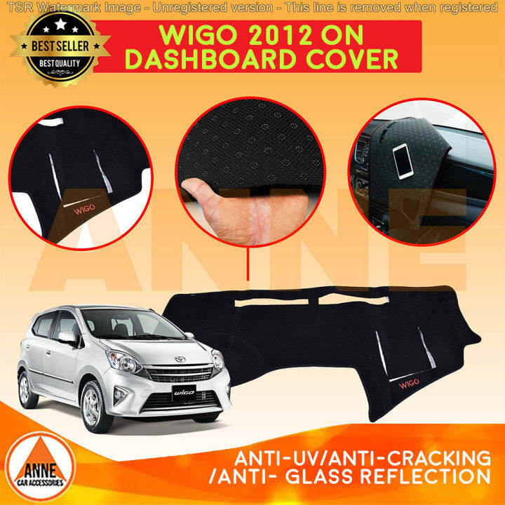 Dashboard Cover for Toyota Wigo Gen 1 & Gen 2 2012 2013 2014 2015 2016 ...