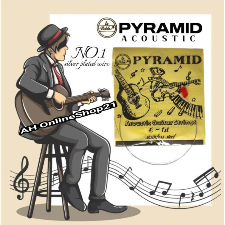Senar Gitar Pyramid Gold Akustic Acoustic Guitar Strings Piramid Bildas ...