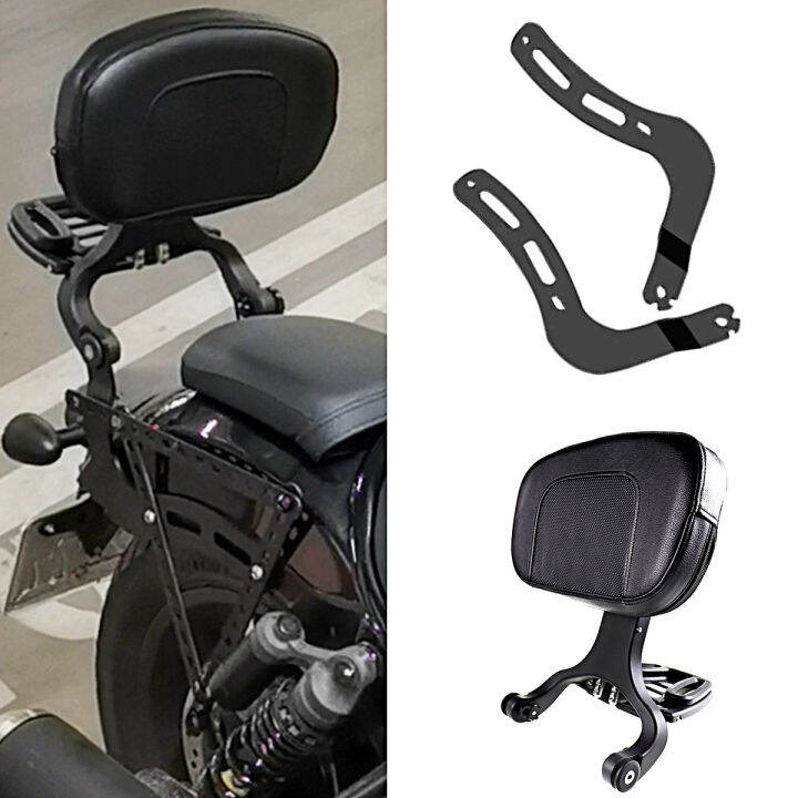 Matt Black Fixed Mount&Driver Passenger Backrest For Honda 2021-2022 ...