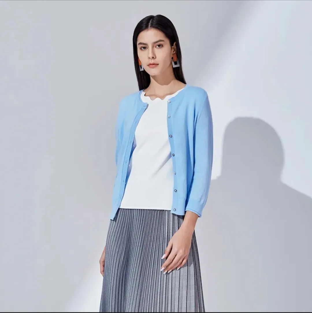 G2000 เสื้อ คาร์ดิแกน สีฟ้า Size 42 มือ 1/Shop ไทย | Lazada.co.th