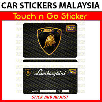 Lamborghini New Logo Exclusive Look Touch n Go Sticker Front & Back CSM ...