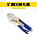 5” Locking Plier With Cushion Grip 130mm Curved Jaw Pliers Vise Grip ...