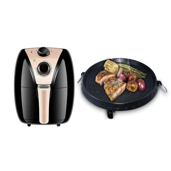 Oil-free 2.6L Large Capacity Kitchen Air Fryers and Round Multi Roaster ...
