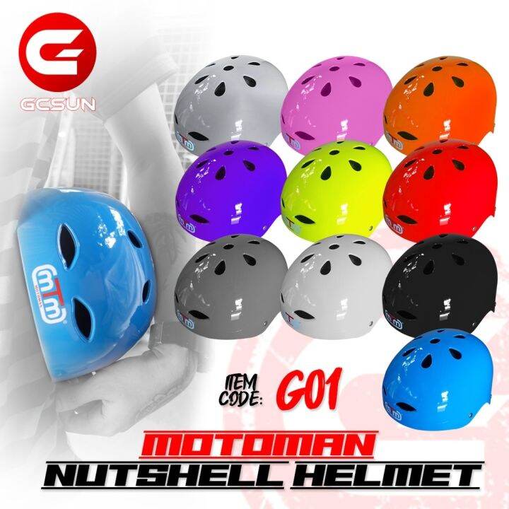 MOTOMAN NUTSHELL HELMET ITEM CODE G01 - GCSUN MOTORCYCLE | Lazada PH