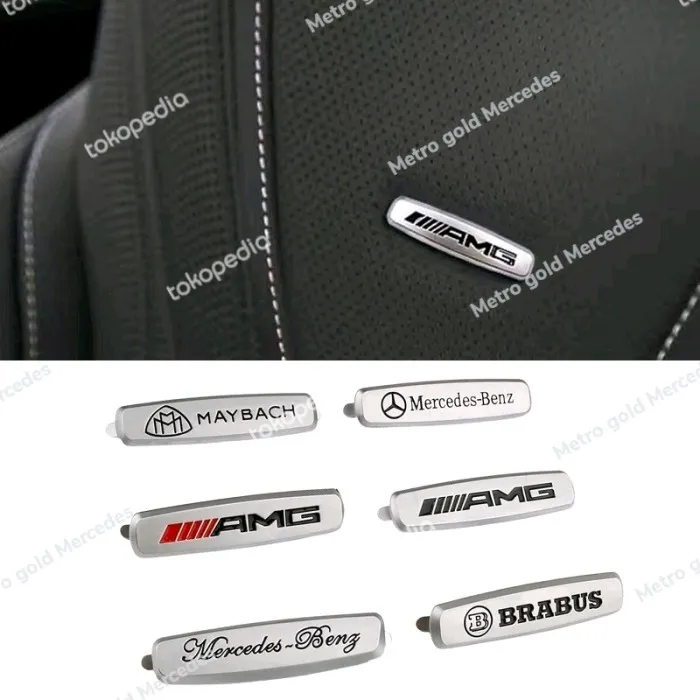 Emblem Car Seat Mercedes Benz AMG Maybach / Emblem Metal Kursi Mobil ...