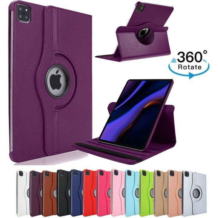 For iPad Pro 12.9" 2021 M1 2020/2018 360° Rotating Leather Case iPad ...