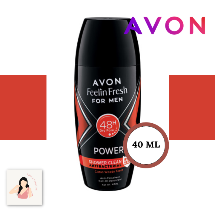 AVON Feelin Fresh Power Anti Perspirant Roll-On Deodorant For Men 40 ML SALE | Lazada PH