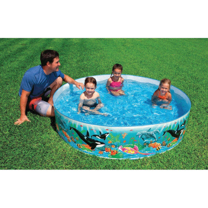 Plastic PVC Outdoor Swimming Pool Non-inflatable Folding Round Water ...