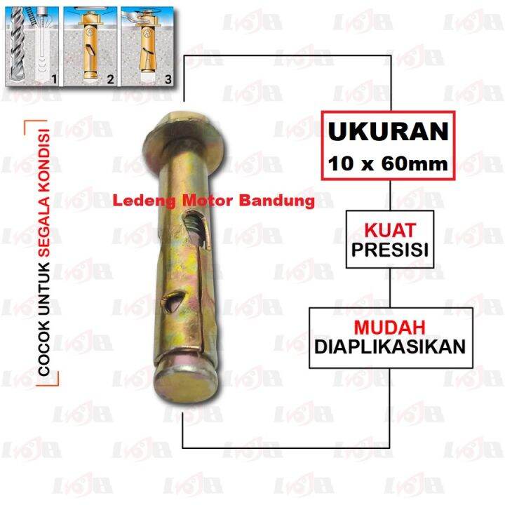 Dynabolt 10x60 Dinabol Mur Baut Ramset Tembok Beton Baut M10 60mm ...