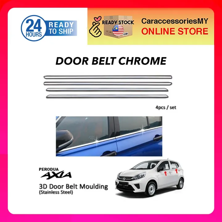 Perodua Axia Chrome Window Trim/Lining/Door Belt Moulding Axia ...