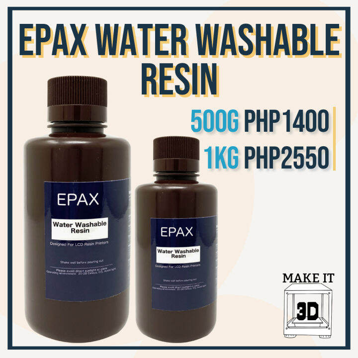 EPAX Gray Water Washable Resin 500g & 1kg - General Purpose 3D Printing ...