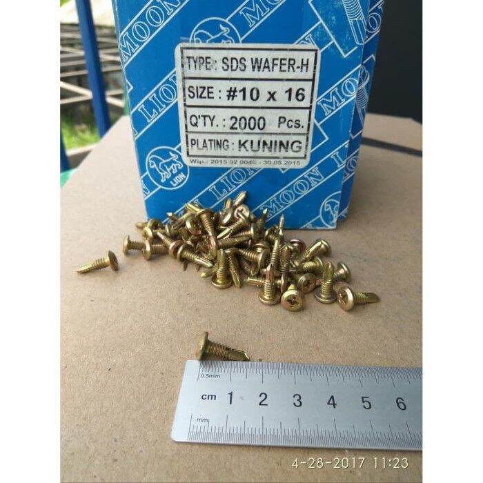 x100biji 10x16 Sekrup Skrup SDS Wafer head | Lazada Indonesia
