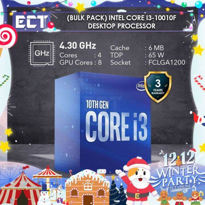 (Bulk Pack) Intel Core i3-10100F Desktop Processor | Lazada
