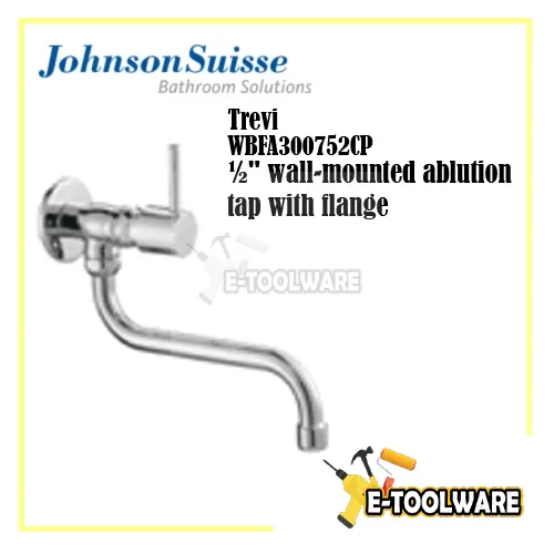 Johnson Suisse Trevi ½" Wall Mounted Ablution Tap With Flange ...