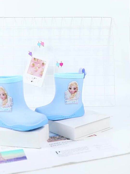 Frozen Aisha รองเท้าฝนเด็กรองเท้าฝนเด็กแฟชั่นรองเท้ายางกันลื่นน้ำหนัก ...