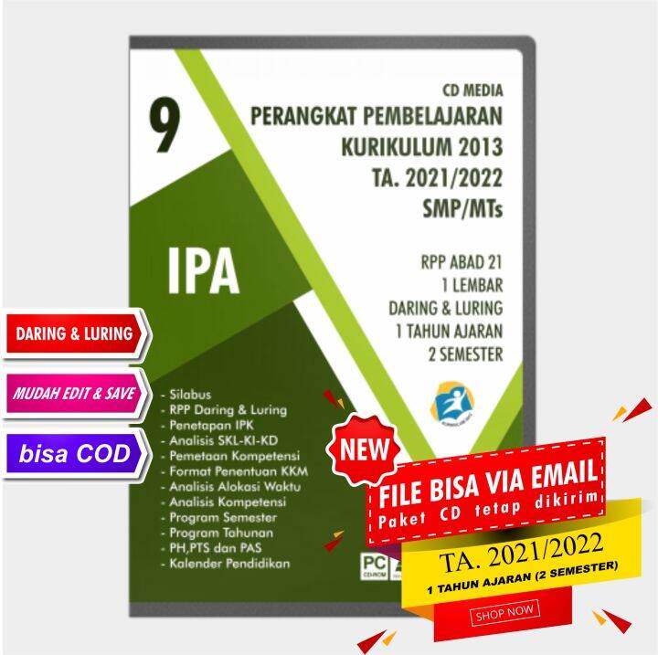 CD RPP SMP / MTs IPA KELAS 9 TA. 21/22 DARING DAN LURING K13 REVISI ...