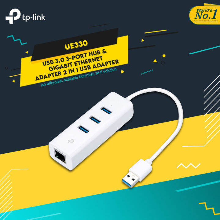 tp-link UE330 USB 3.0 3-Port Hub & Gigabit Ethernet Adapter 2 in 1 USB Adapter | Adapter ...