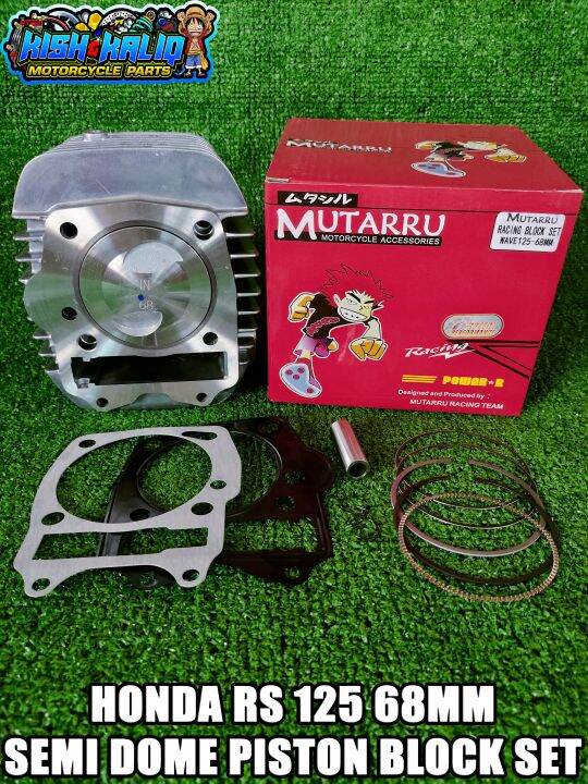 MUTARRU HONDA RS125 68MM SEMI DOME PISTON CYLINDER BLOCK SET | Lazada PH