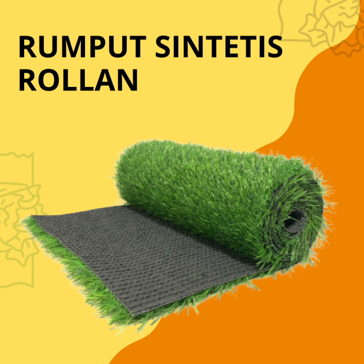 Rumput Sintetis Rollan Ukuran 1m x 1m Tebal 3cm Swiss Untuk Dekorasi ...