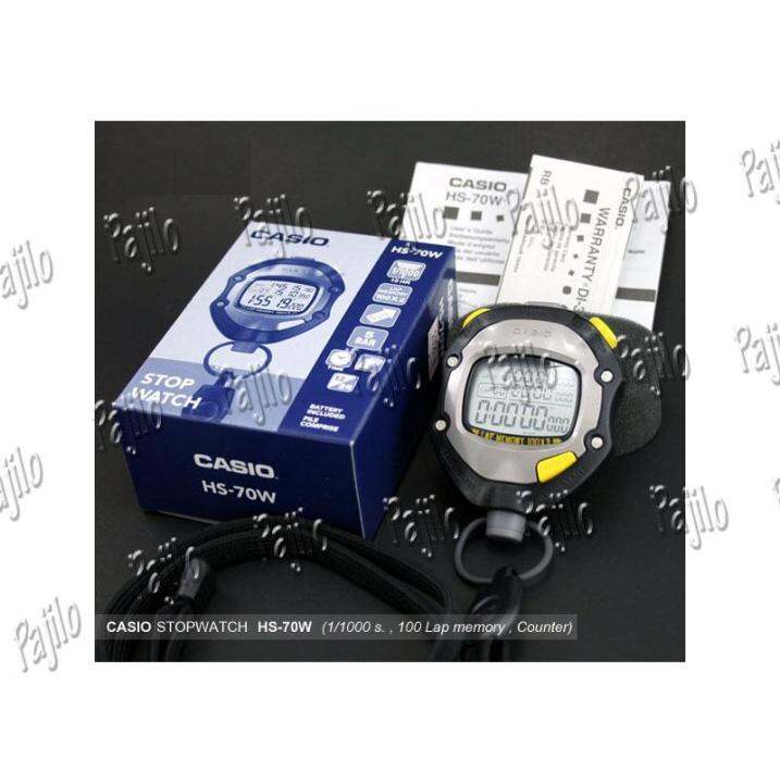 STOPWATCH CASIO HS-70W GARANSI 1 TAHUN STOP WATCH CASIO HS-3 Digital Stopwatch Timer Olahraga ...