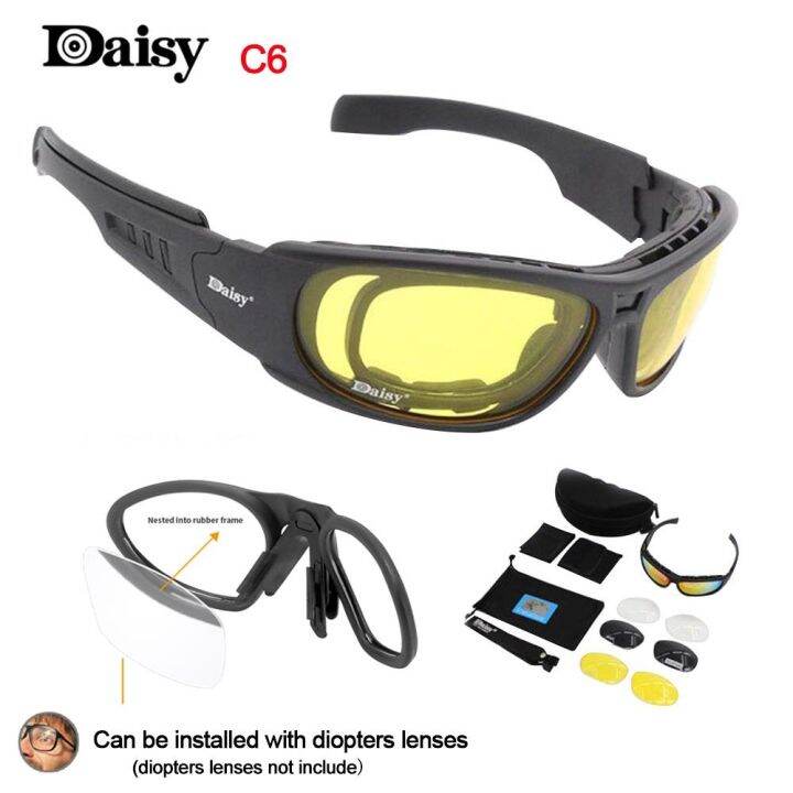 ☃ Daisy C6 Polarized Glasses CS Army Tactical Motorcycle Hunting ...
