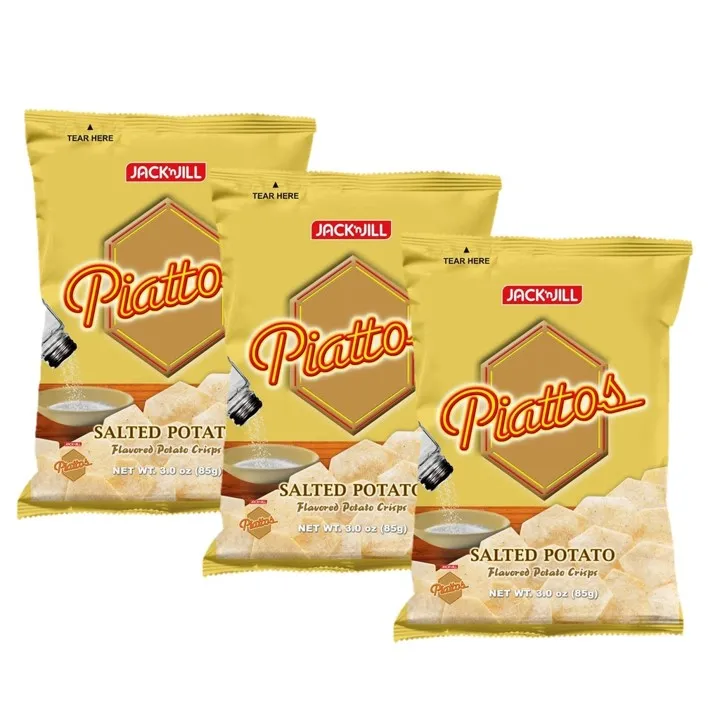 PIATTOS Salted Flavored Potato Crisps Buddy Size 85g - Pack of 3 ...