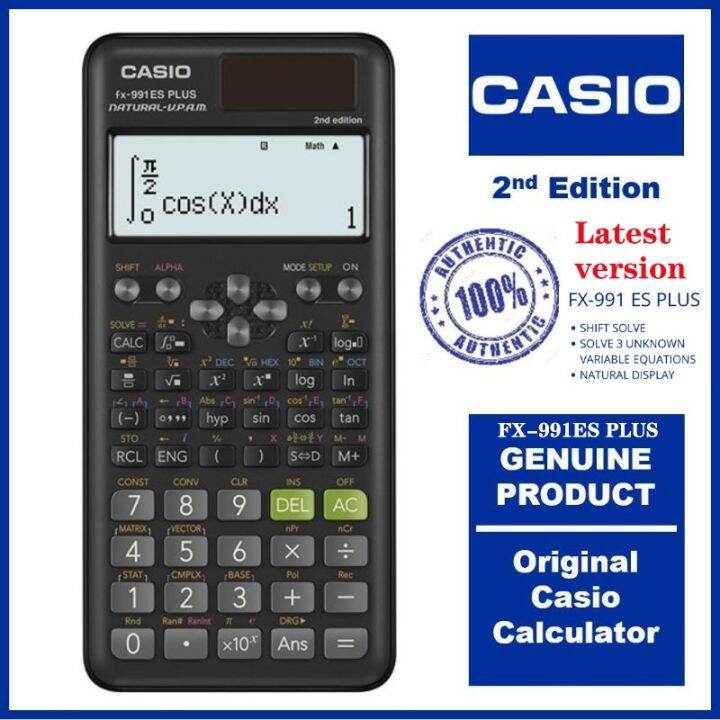 Casio Scientific Calculator FX-991ES Plus Original Calculators New Edition-2 Heavy Duty FX991ES ...