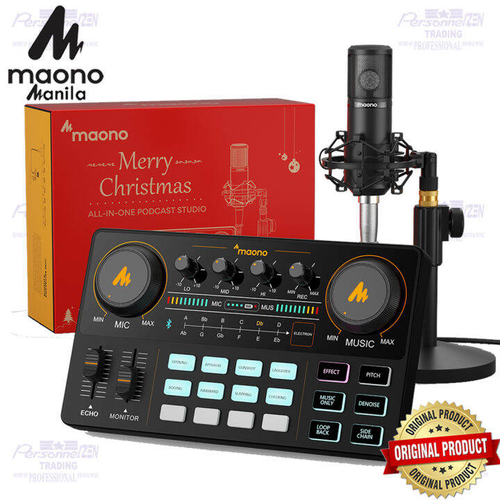 MAONO AM200-S4 CHRISTMAS BOX EDITION Sound Card Set with 25mm Large ...