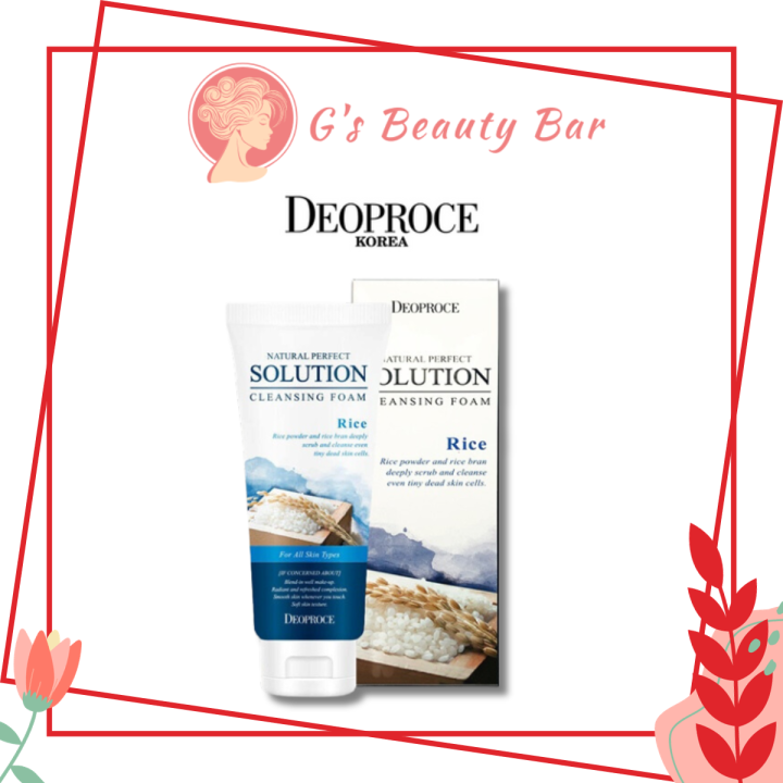 Deoproce Natural Perfect Solution Cleansing Foam Rice 170g | Facial ...