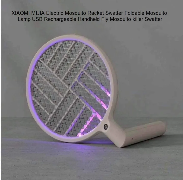 XIAOMI MIJIA Electric Mosquito Racket Swatter Foldable Mosquito Lamp ...