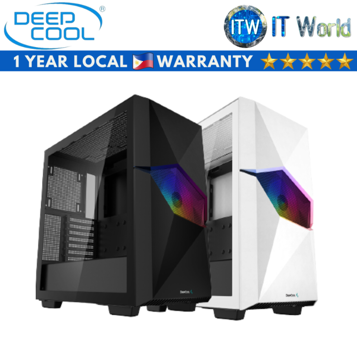 Itw | Deepcool Cyclops Mid-Tower Tempered Glass PC Case (Black/White ...