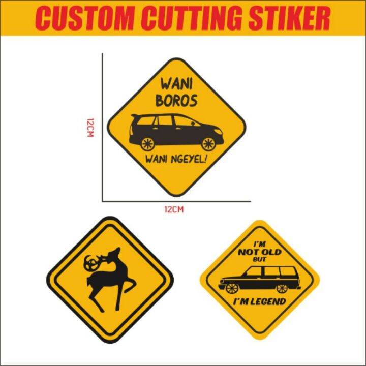 Cutting Sticker Mobil Kijang Rambu Rambu Mobil Stiker Potong Stiker ...