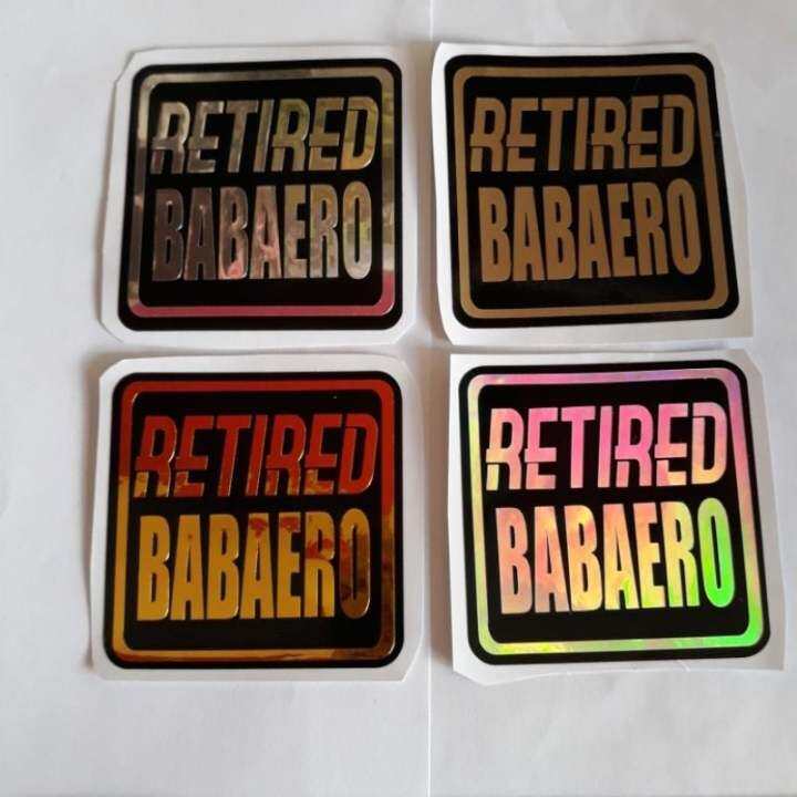 Retired Babaero A Sticker Decal in Silver, Gold & Hologram | Lazada PH