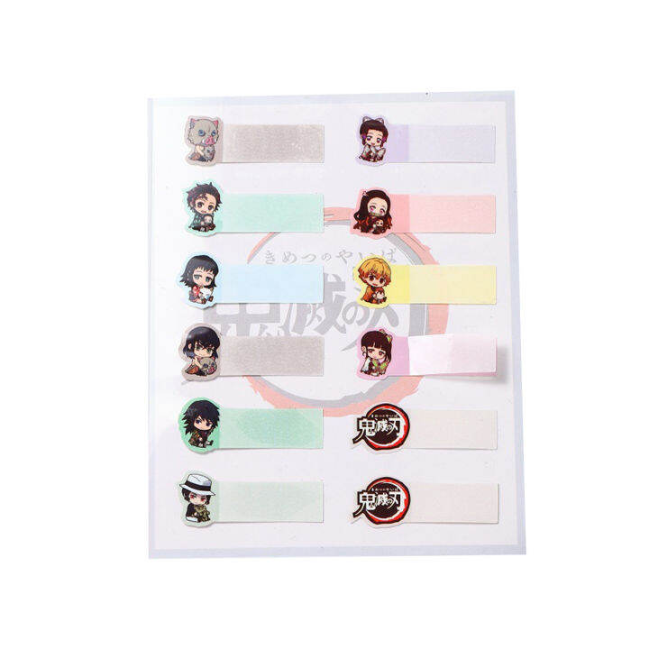 Memo Pad Demon Slayer Figure Design Self Adhesive Stationery Removable ...