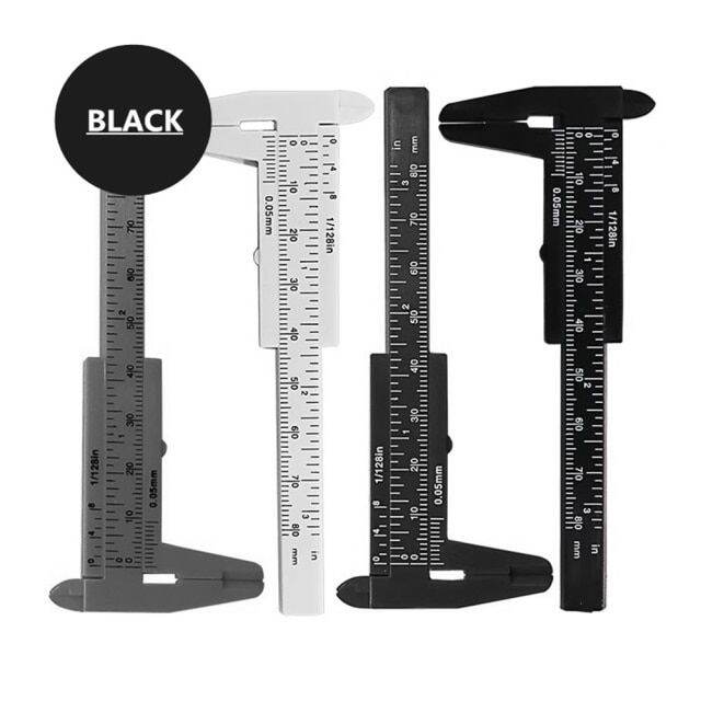 0-80mm Vernier Caliper Mini Plastic Sliding Double Scale Vernier ...