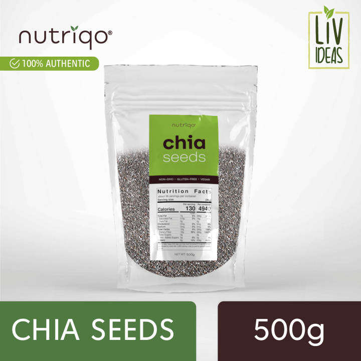 Nutriqo Chia Seeds 500g (Non-GMO, Vegan, Gluten-Free) | Lazada PH