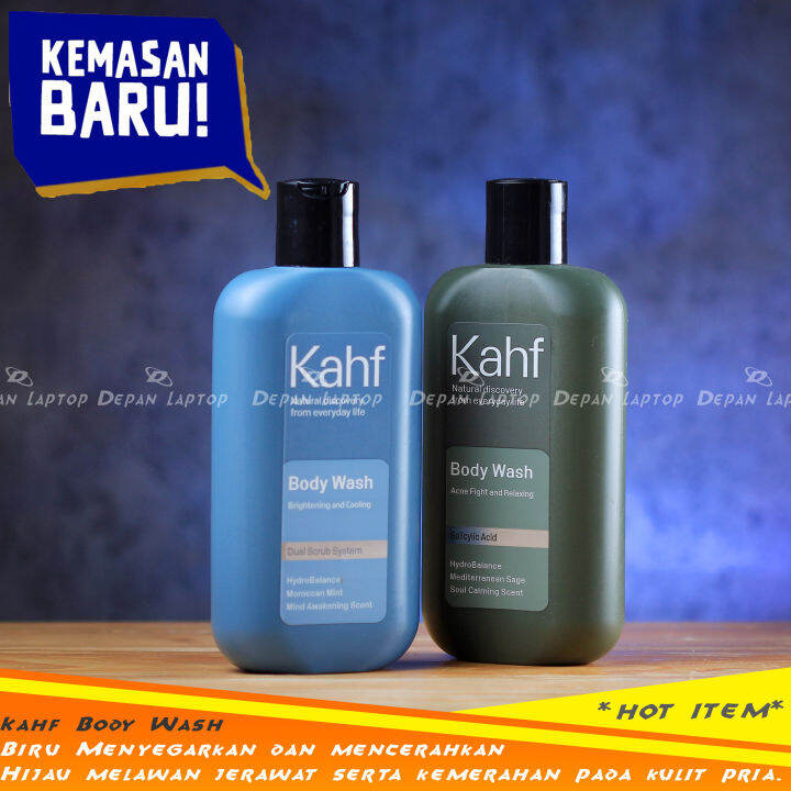 ORIGINAL PAKET Kahf sabun badan pria Brightening and Cooling dan Acne ...