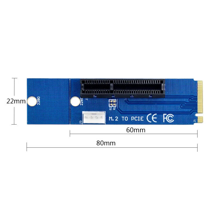 CHIPAL New NGFF M2 M.2 to PCI-E 4x 1x Slot Riser Card Adapter Male To ...