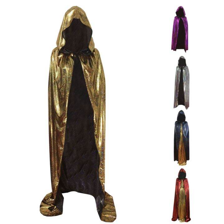 Pickmine 2022ใหม่ผู้หญิงผู้ชายฮาโลวีนคริสต์มาสเสื้อคลุมที่มีสีสันเลื่อมเจ้าหญิงเจ้าชายราชินีคลุม ...