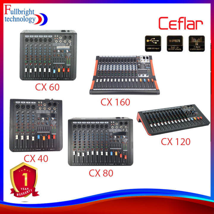 Channel Mixer Ceflar CX 40/60/80/120/160 มิกเซอร์ สามารถต่อบูลทูธ USB รับประกัน1ป๊ | Lazada.co.th