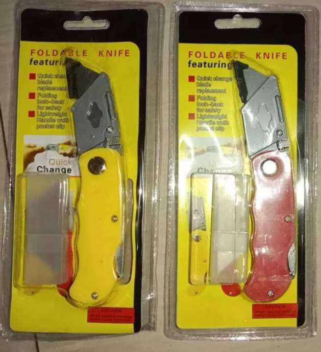 Cutter Blade Foldable Knife Blade Cutter with Refill Set | Lazada PH
