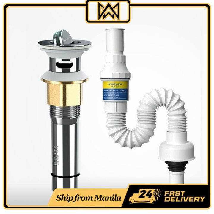 Mr.wolf [Clamshell] Drain+deodorant pipe (with overflow hole) German ...