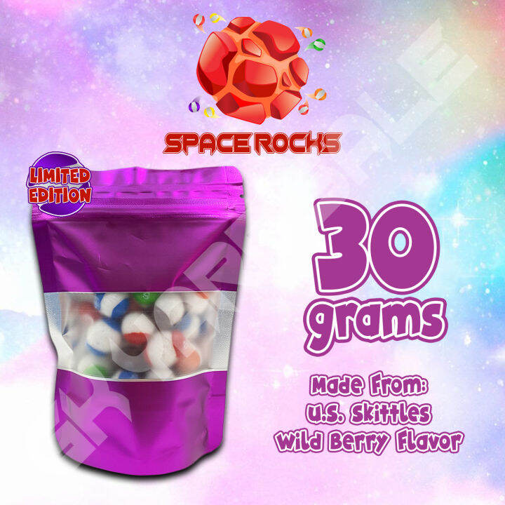 [Space Rocks] Freeze Dried Candy Made From Skittles Wild Berry 30 grams ...