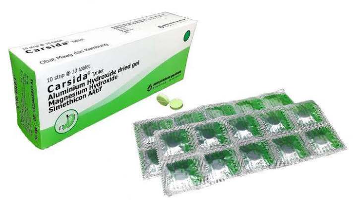 Carsida / 100 tablet -- Antasida Doen Antasid Antacida Antacid obat ...